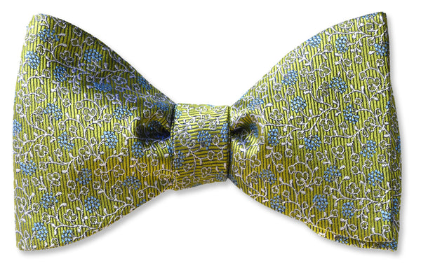 Spring Garden Sage Green Tapestry Bow Tie