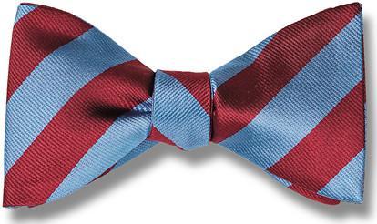 Osborne Blue Red Stripes Pre-tied bow Tie | www.bowtieclub.com
