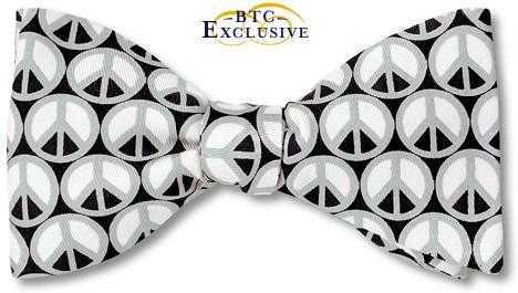 Peace Sign Bow Tie